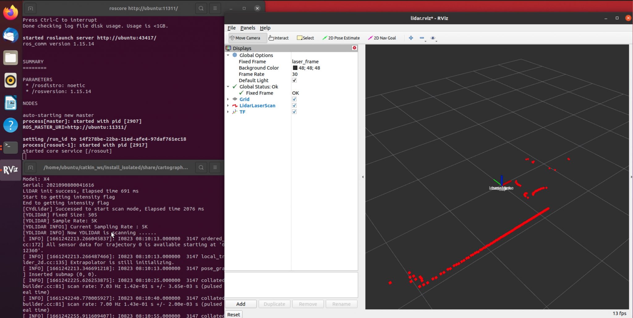 RPi4 ROS YDLIDAR X4でSLAM | Natural Days